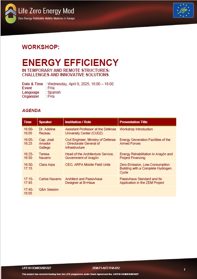 Online Workshop: Energy efficiency in temporary and isolated facilities ...